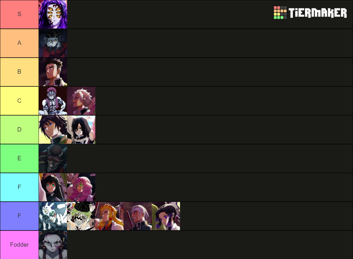 Demon Slayer (Kimetsu no Yaiba): Hashira + Upper Moon Tier List ...