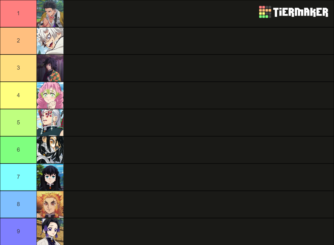 Hashira ranking 1 to 9 Tier List (Community Rankings) - TierMaker