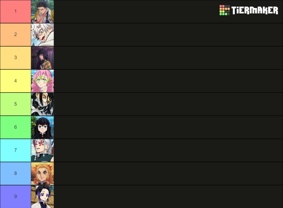 Hashira ranking 1 to 9 Tier List (Community Rankings) - TierMaker