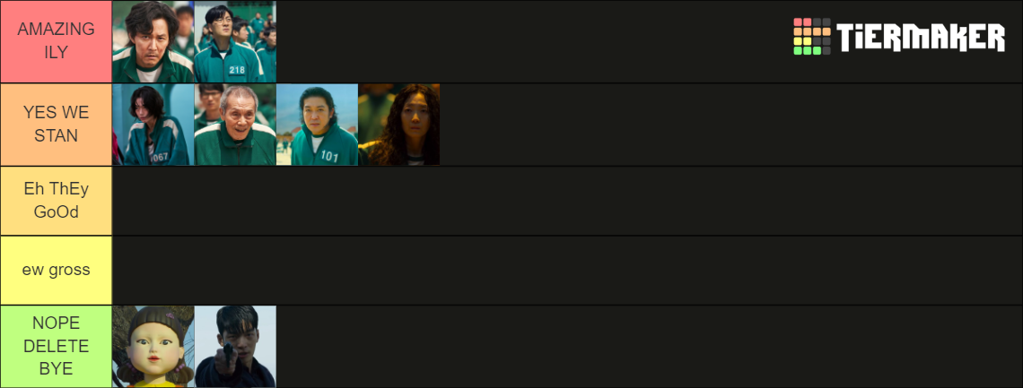 Squid Game Characters Tier List Community Rankings Tiermaker