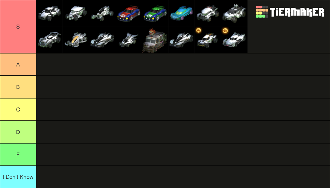 Rocket League Cars Tier List (Community Rankings) - TierMaker