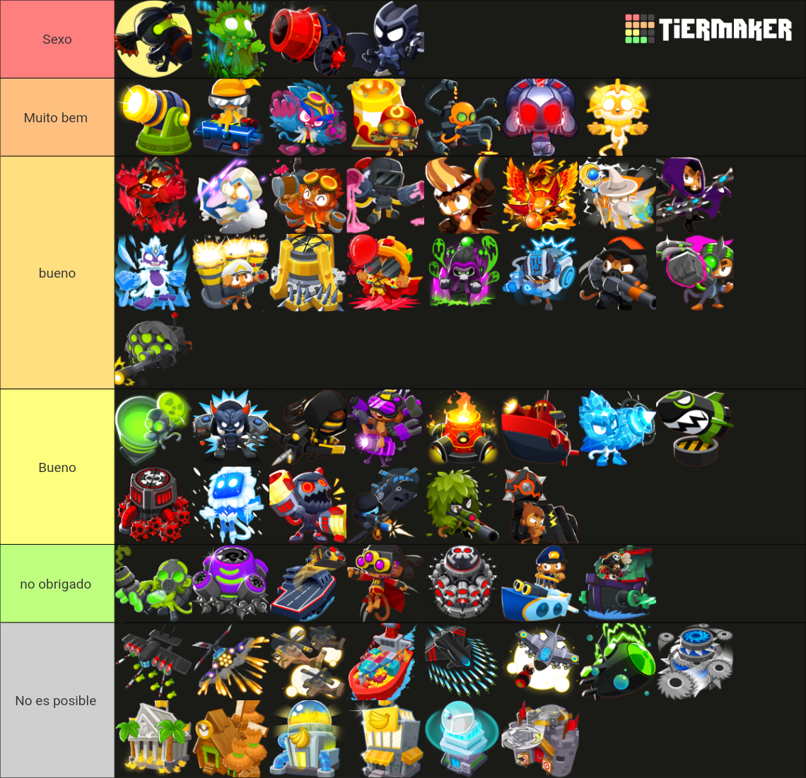 Tier 5 Tower (BTD6) Tier List (Community Rankings) - TierMaker