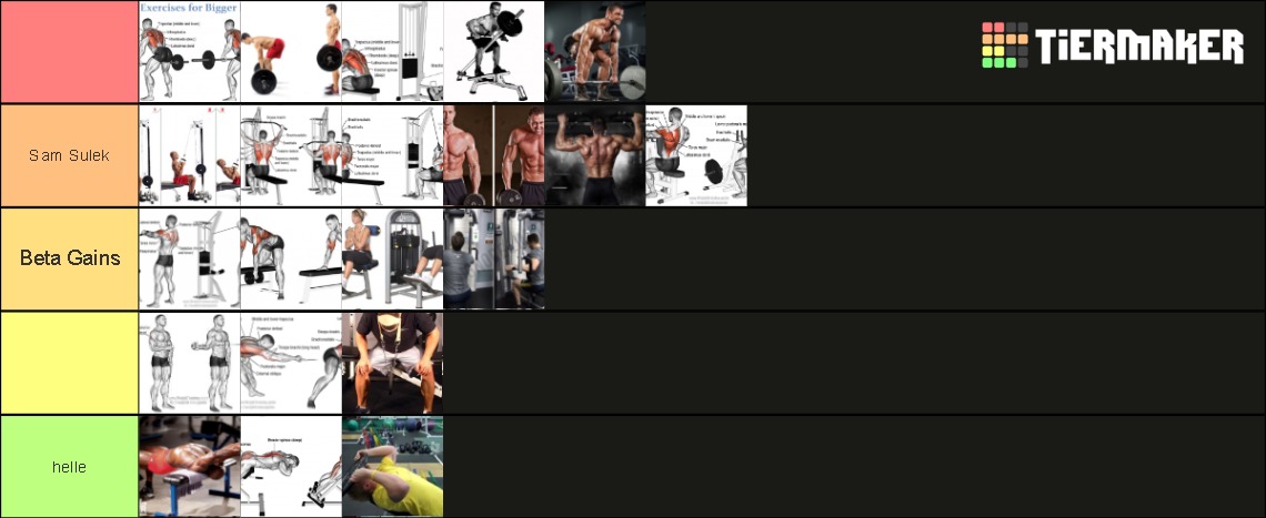 Back Exercise Tier List (Community Rankings) - TierMaker