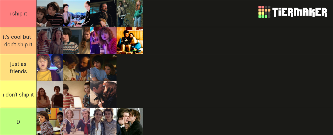 stranger things ships Tier List (Community Rankings) - TierMaker