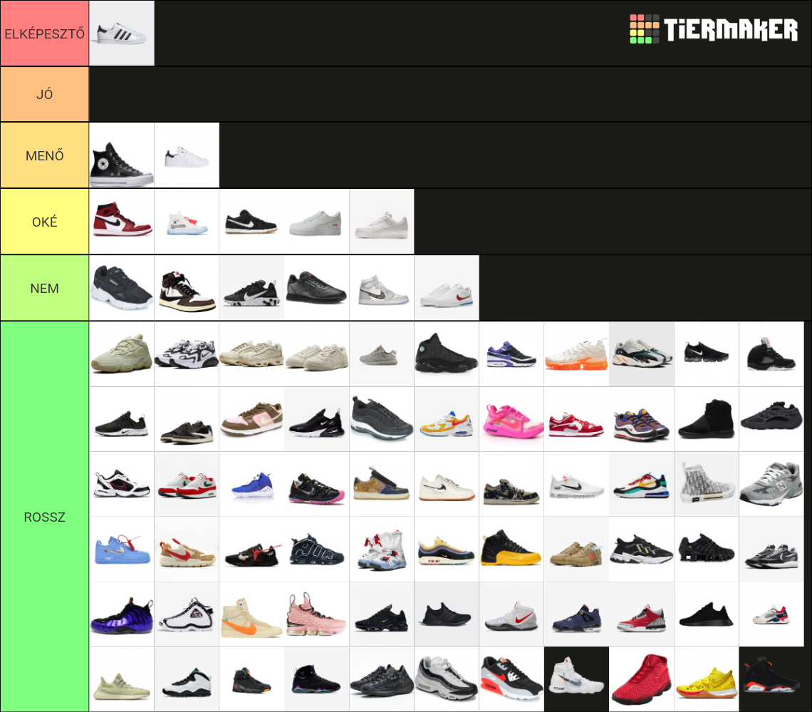 ULTIMATE SNEAKERS LIST Tier List (Community Rankings) - TierMaker