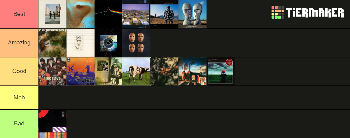 Pink Floyd (Live and Studio Albums) Tier List (Community Rankings ...