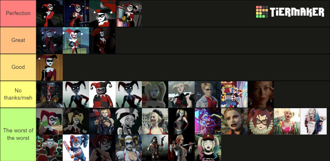Animated/Live Action Harley Quinn Tier List (Community Rankings ...