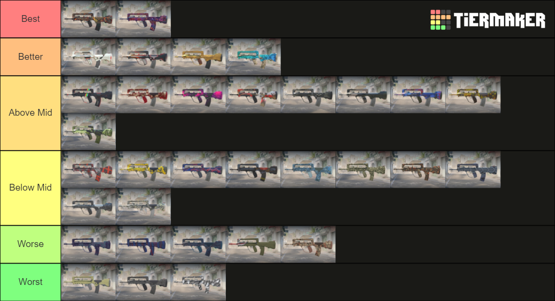 Counter-Strike 2 (CS2): All FAMAS Skins (Feb 2024) Tier List (Community ...