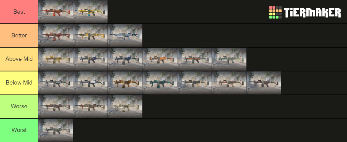 Counter-Strike 2 (CS2): All Negev Skins (Feb 2024) Tier List (Community ...