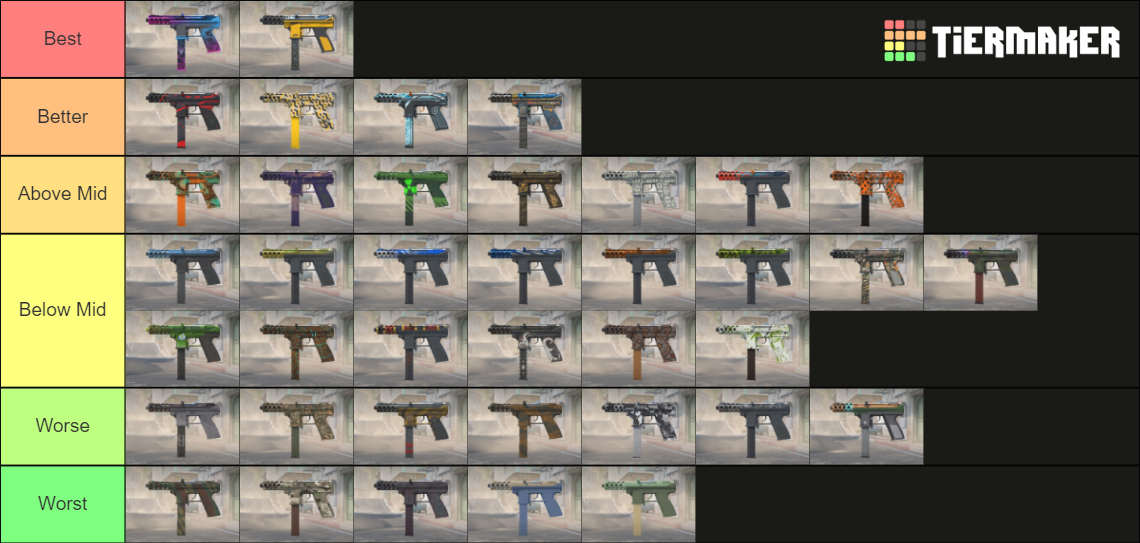 Counter-Strike 2 (CS2): All Tec-9 Skins (Feb 2024) Tier List (Community ...