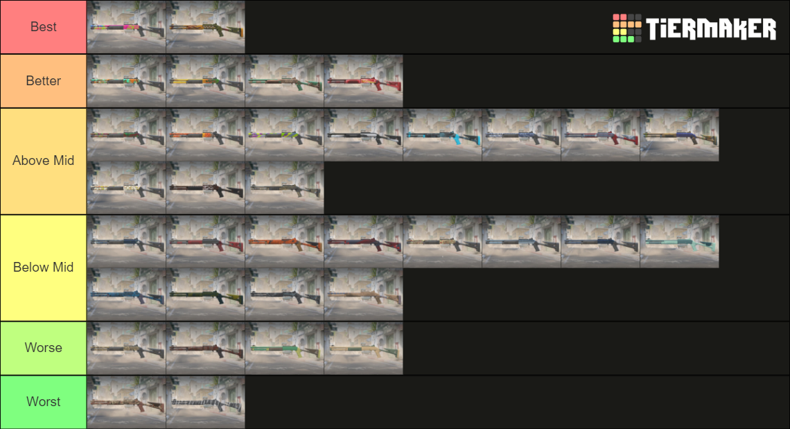 Counter-Strike 2 (CS2): All XM1014 Skins (Feb 2024) Tier List (Community Rankings) - TierMaker