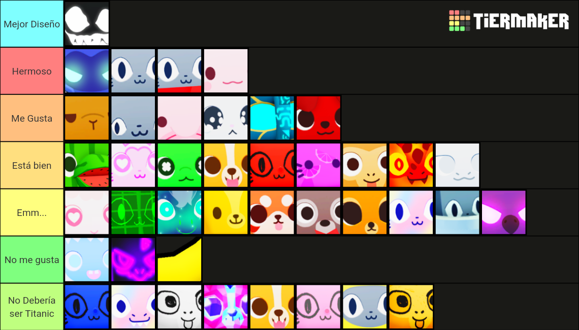 Pet Simulator 99 Titanic Pet Tier List (Community Rankings) - TierMaker