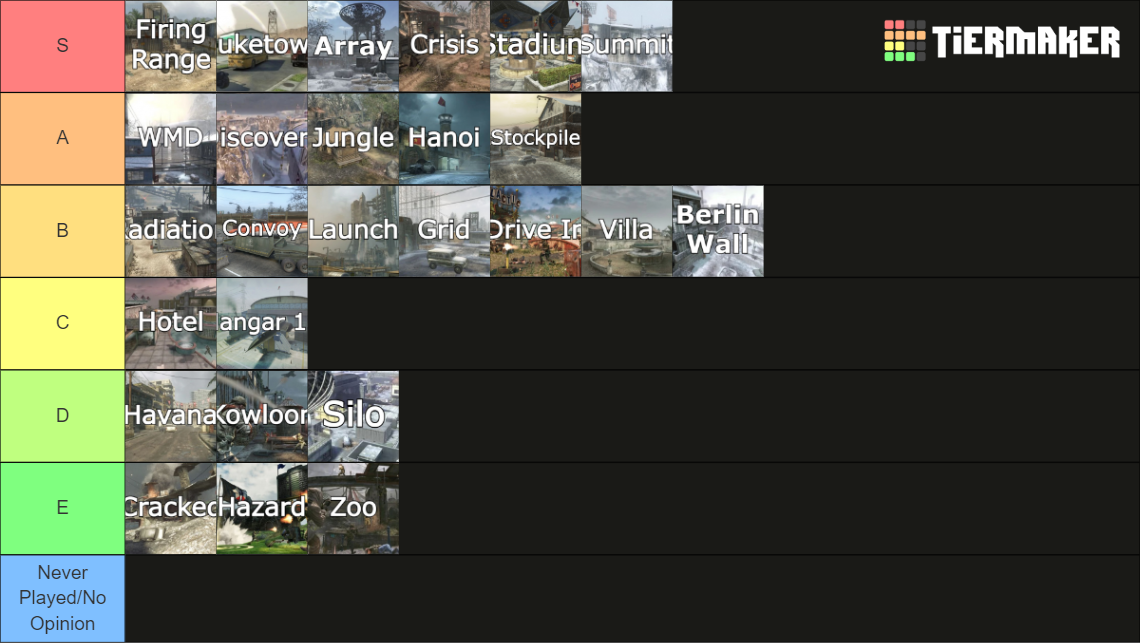 Black Ops 1 Multiplayer Maps w/DLC Tier List (Community Rankings ...