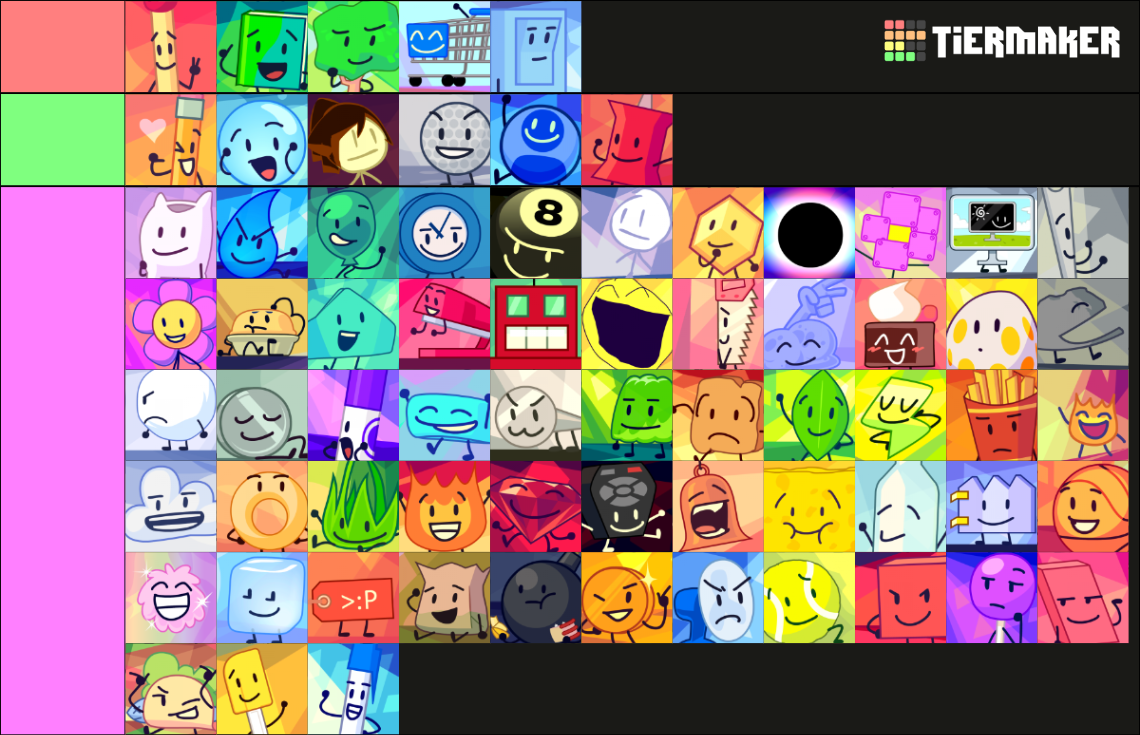 BFDI Characters (2024) - New Icons! Tier List (Community Rankings ...