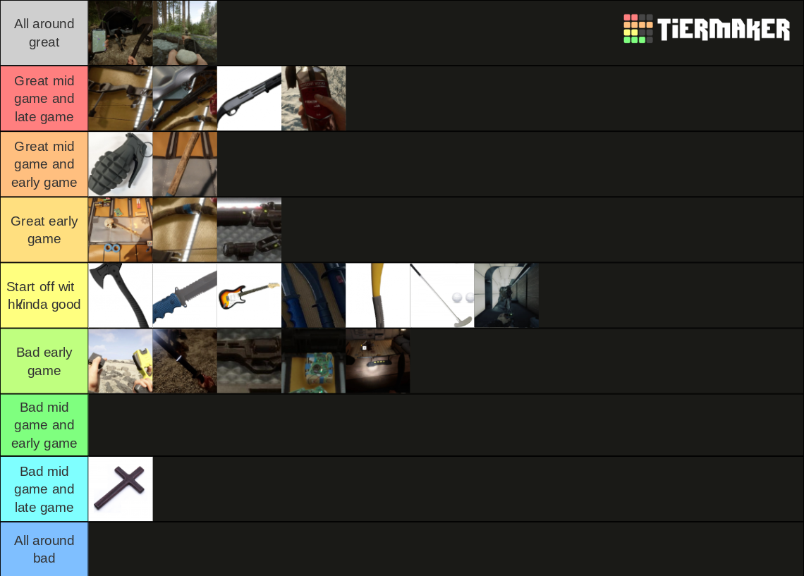 Sons of The Forest Weapons Tier List (Community Rankings) - TierMaker Sons of The Forest Weapons Tier List (Community Rankings) - TierMaker
