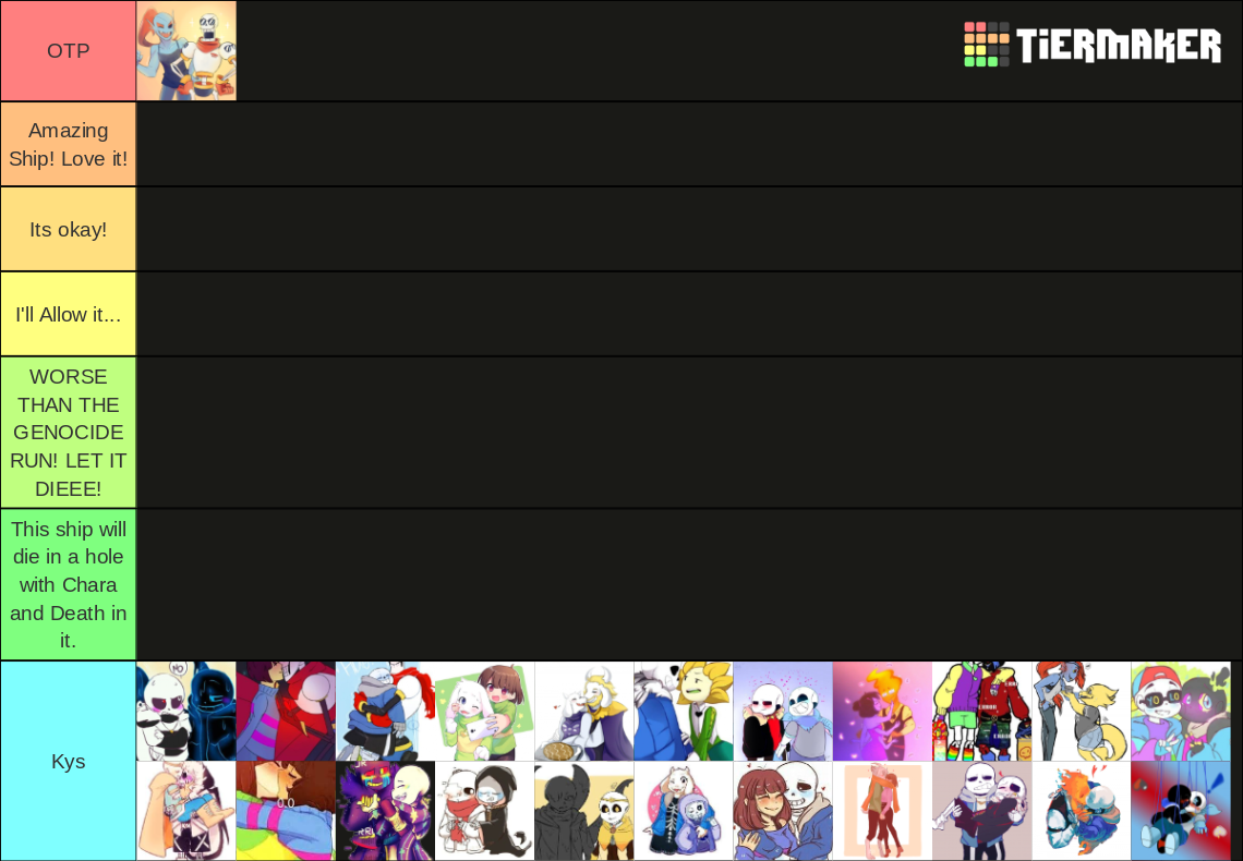 Undertale Ships Tier List (Community Rankings) - TierMaker