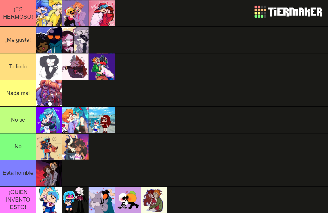 Recent Friday Night Funkin Tier Lists - TierMaker