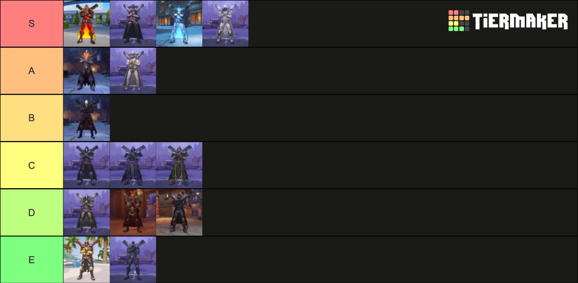 Overwatch Reaper skins Tier List (Community Rankings) - TierMaker