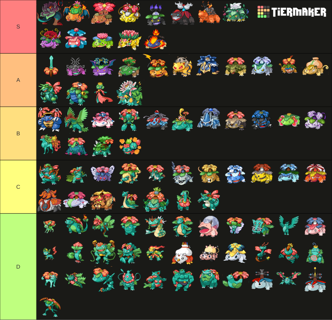 Pokémon Infinite Fusion: Venusaur Fusions Tier List (Community Rankings ...