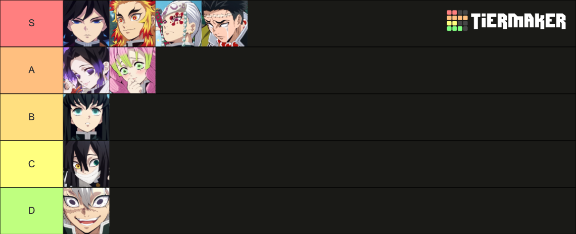 Demon Slayer Hashira Tier List (Community Rankings) - TierMaker