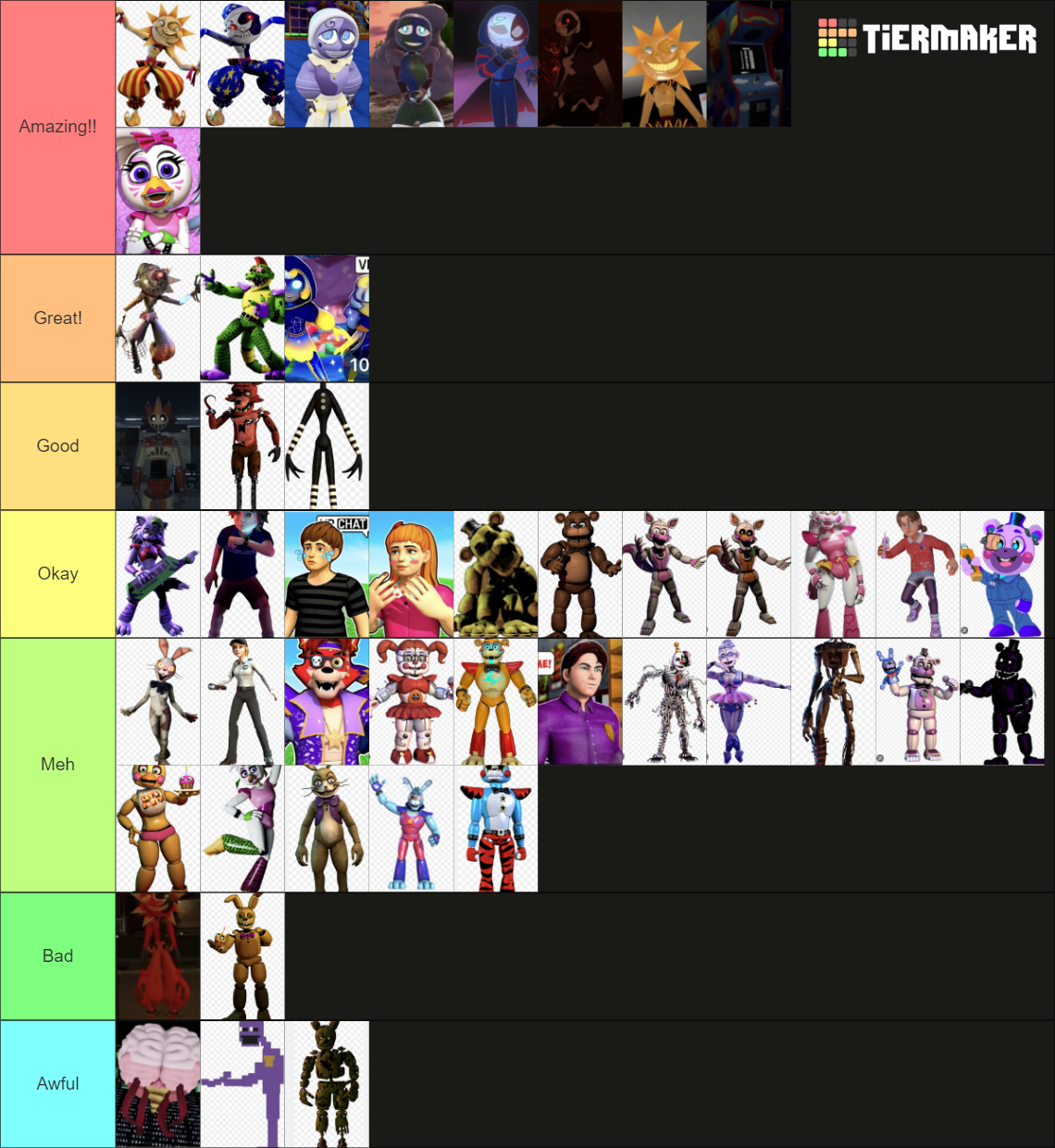 Security Breach Show Characters Tier List (Community Rankings) - TierMaker