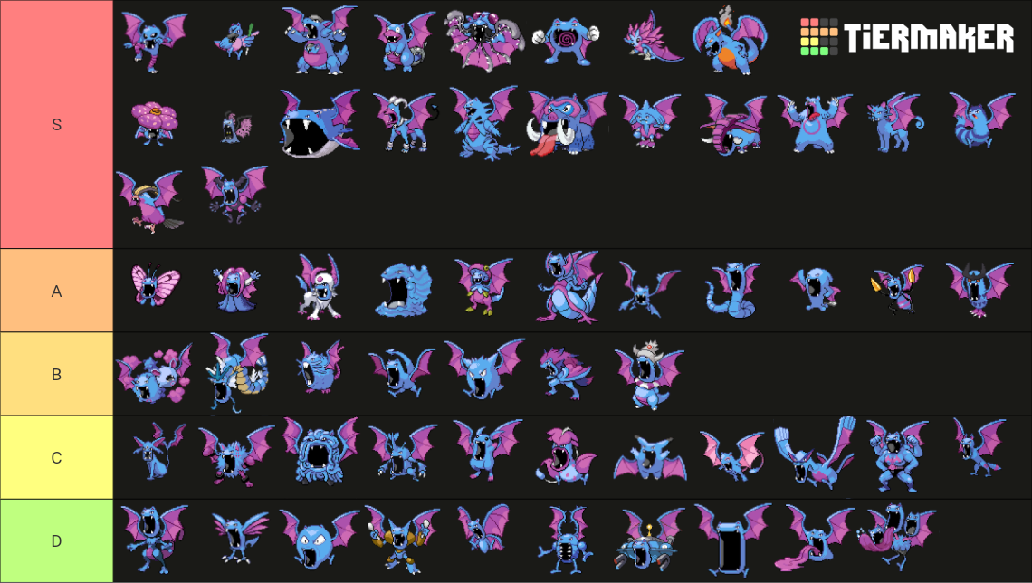 Pokemon Fusions Tierlist (Golbat) Tier List (Community Rankings ...