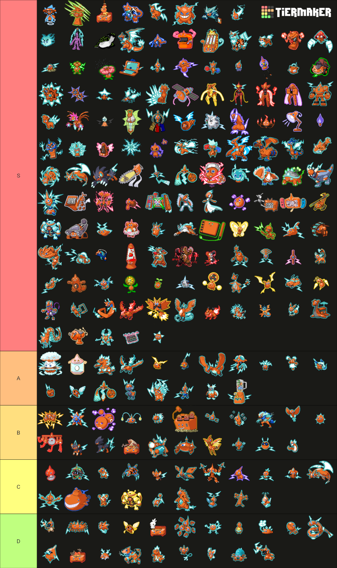 Pokemon Infinite Fusion Rotom Tier List (Community Rankings) - TierMaker