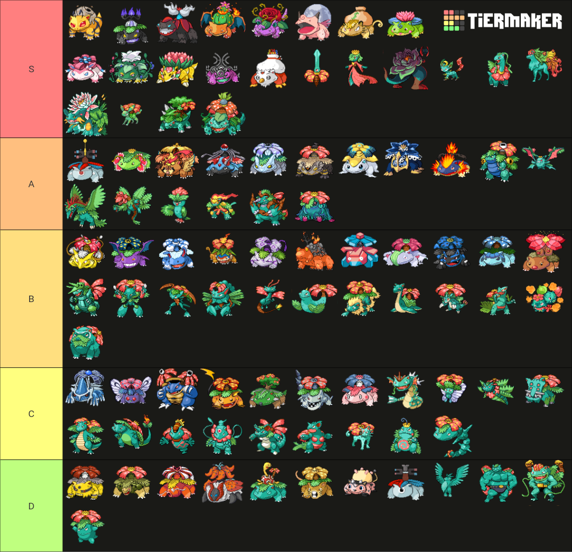 Pokémon Infinite Fusion: Venusaur Fusions Tier List (Community Rankings ...