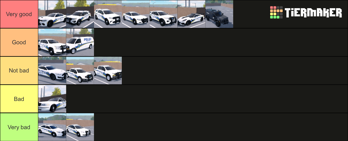 ERLC Police cars Tier List (Community Rankings) - TierMaker