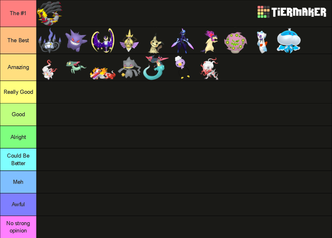 All Ghost Type Pokemon 2023 Tier List (Community Rankings) - TierMaker