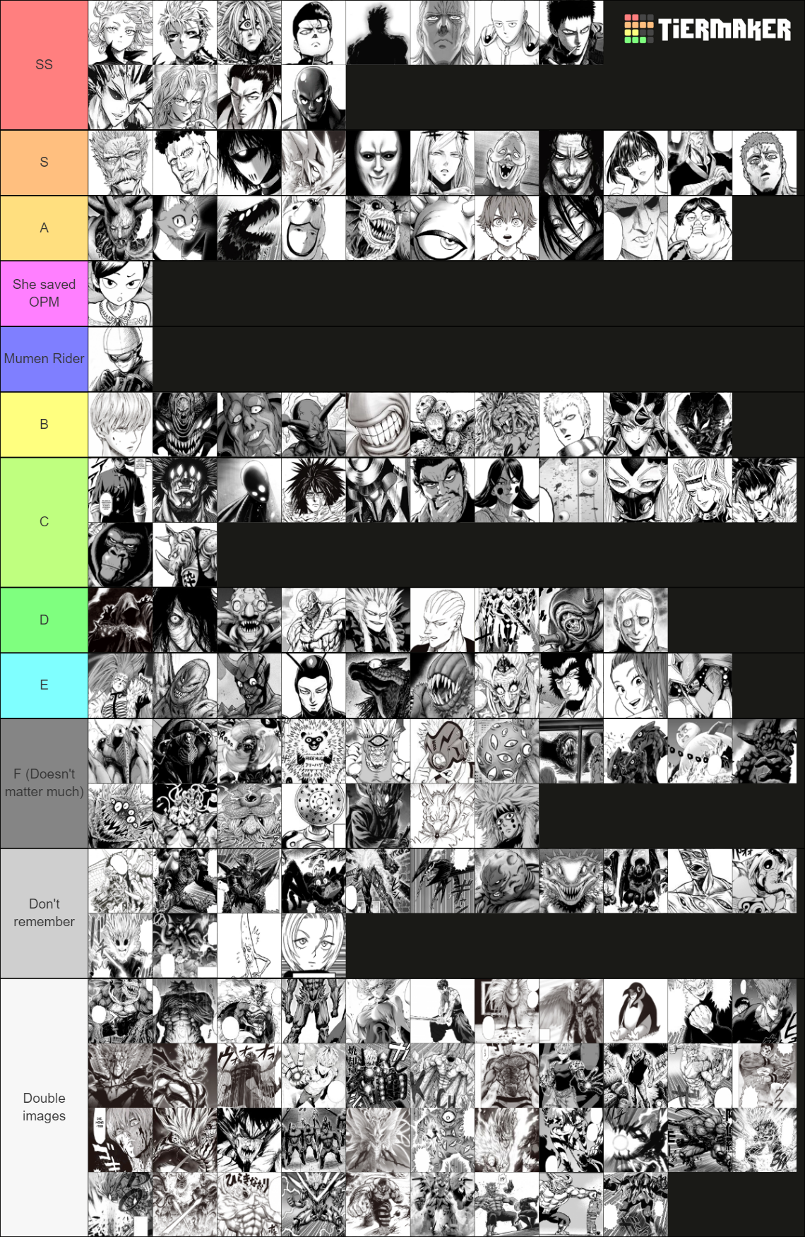 One Punch Man Strongest Characters(Disaster level) Tier List (Community ...