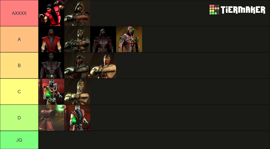 Mortal Kombat Ermac Skins Tier List (Community Rankings) - TierMaker