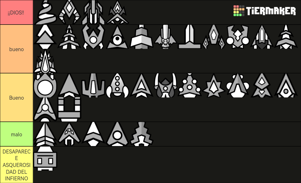 Geometry Dash Waves Tier List (Community Rankings) - TierMaker