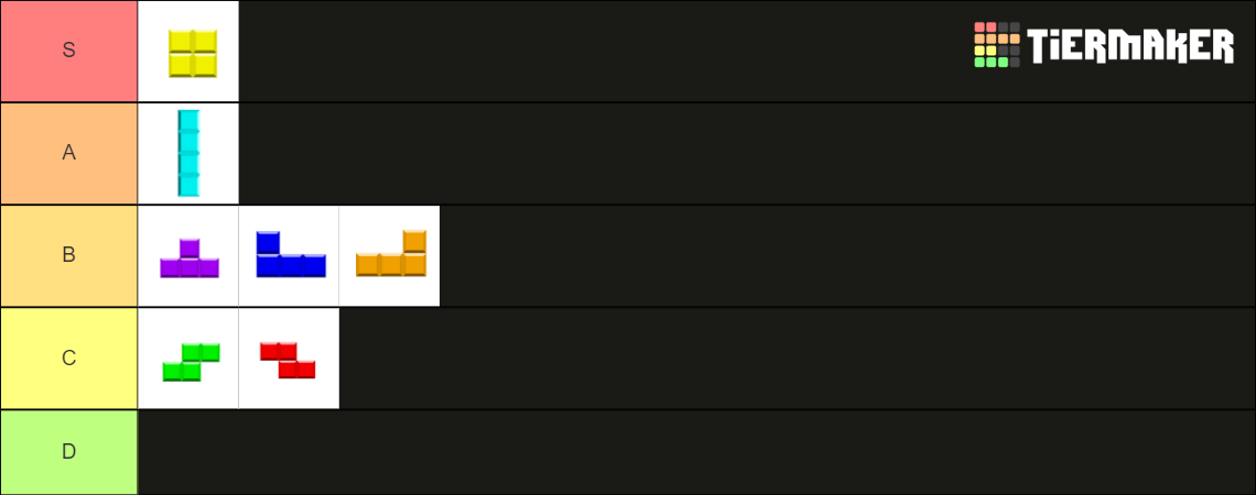 Tetris Blocks Tier List (Community Rankings) - TierMaker
