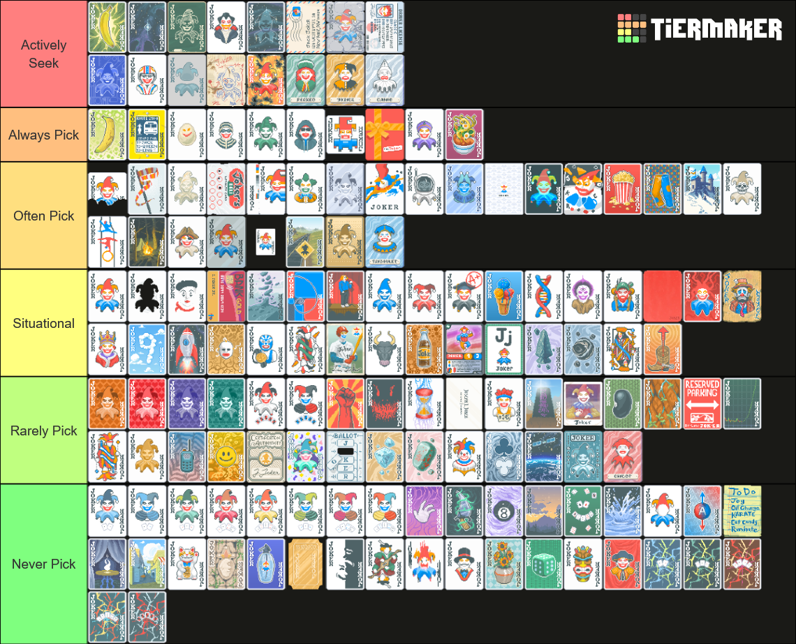 Balatro Joker (version 1.0.1f) Tier List (Community Rankings) - TierMaker