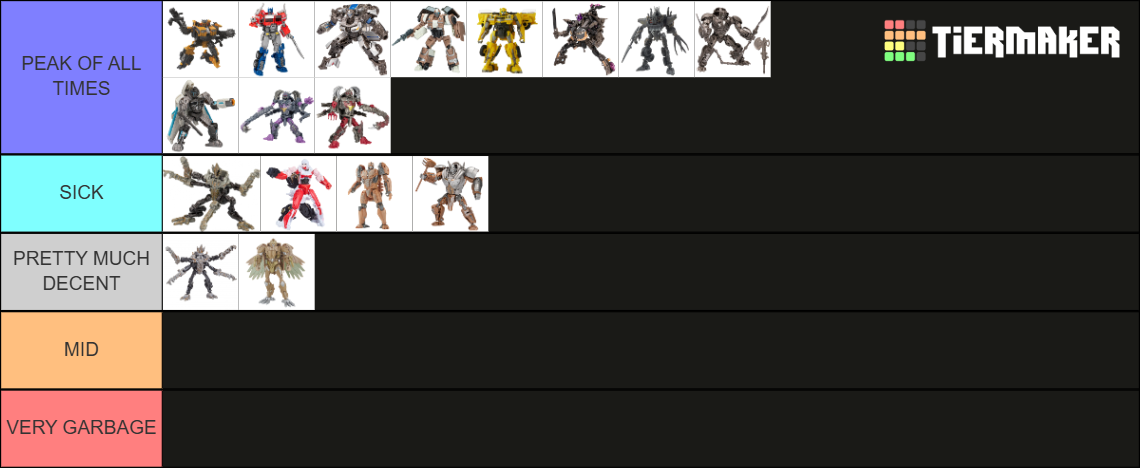 Transformers ROTB Studio Series Tier List (Community Rankings) - TierMaker