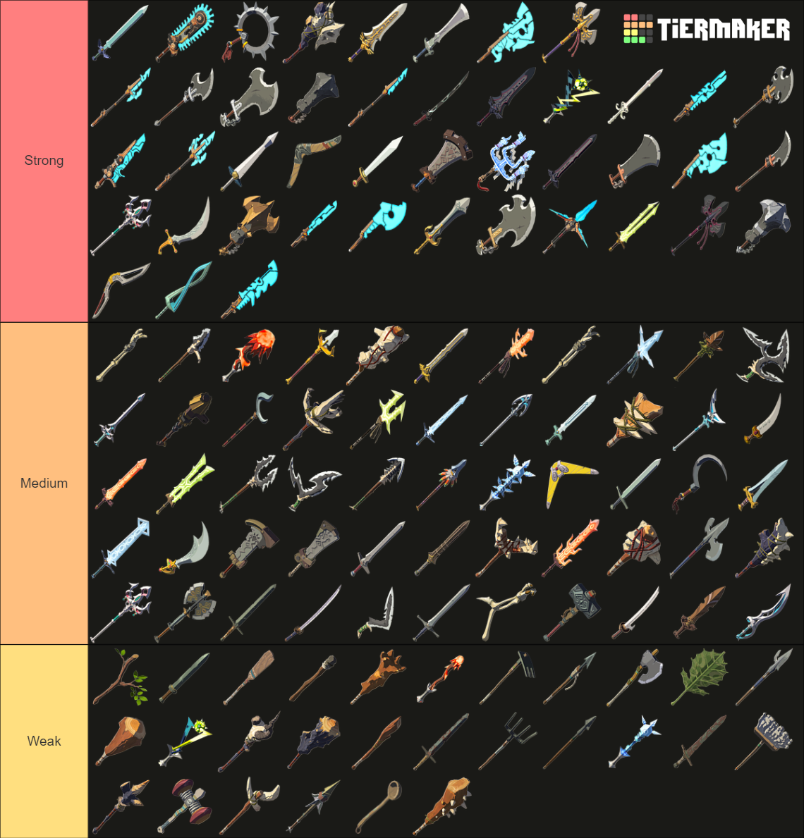 The Legend of Zelda: Breath of the Wild weapons Tier List (Community ...