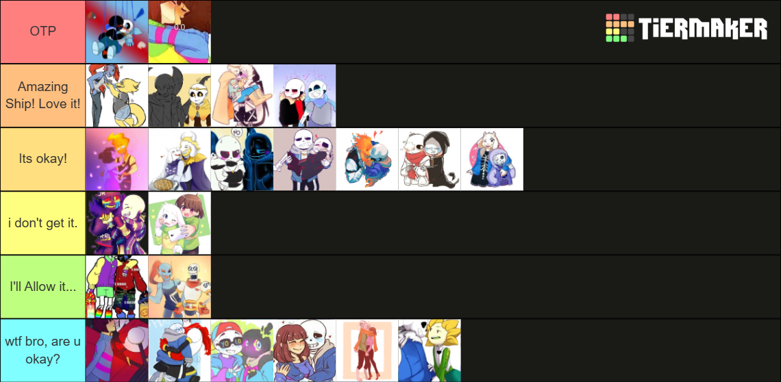 Undertale Ships Tier List (Community Rankings) - TierMaker