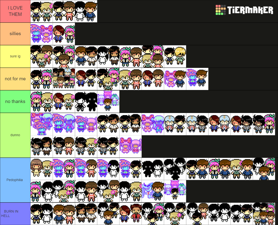 All OMORI ships (69 total) Tier List (Community Rankings) - TierMaker