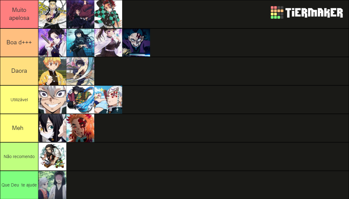 Rank de clãs humanos KNY Lua Carmesim Tier List (Community Rankings ...
