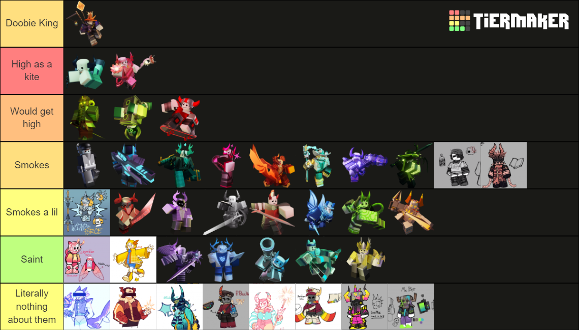 PHIGHTING! characters (playable + lore/npc) Tier List (Community ...