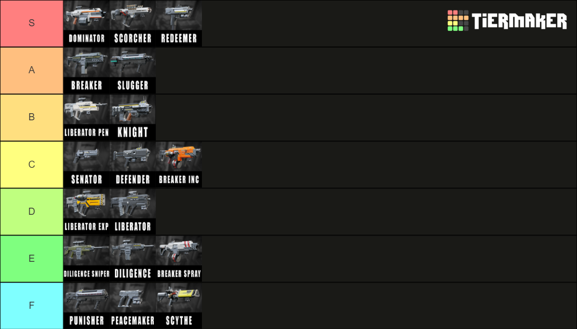 Helldivers 2 (D7-D8-D9) (Bugs) Tier List (Community Rankings) - TierMaker