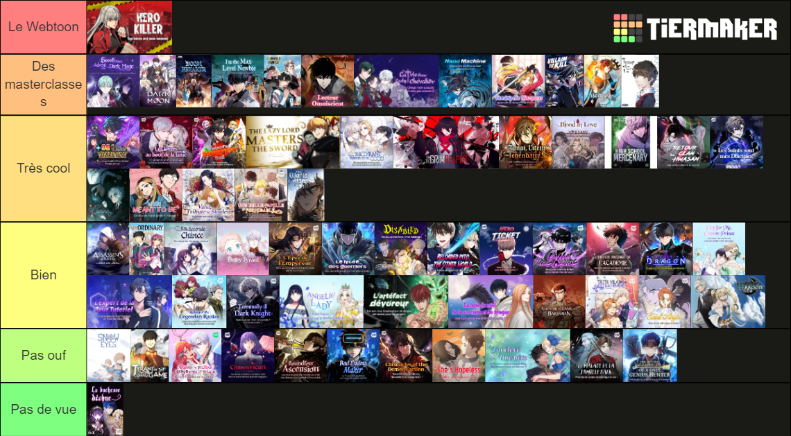 Webtoon français Tier List (Community Rankings) - TierMaker
