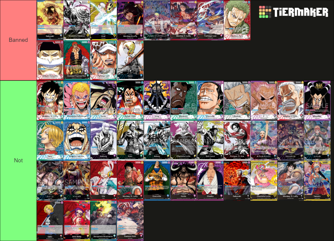 One Piece Card Game OP05 Leader Tier List (Community Rankings) - TierMaker