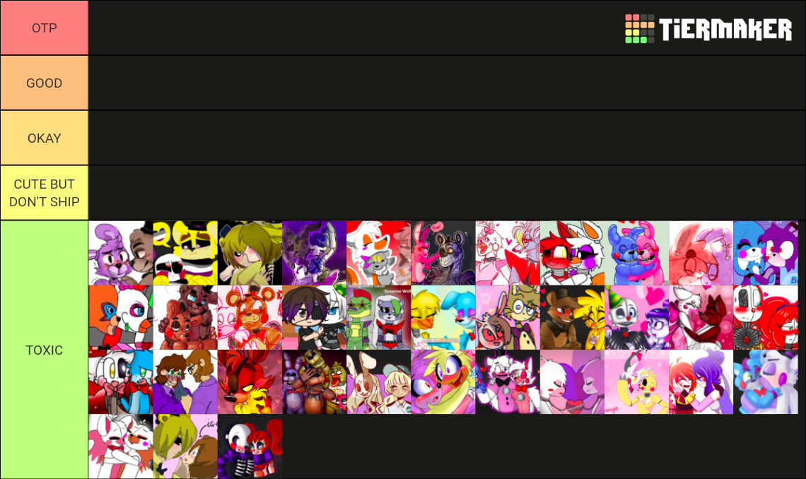 fnaf ships Tier List (Community Rankings) - TierMaker