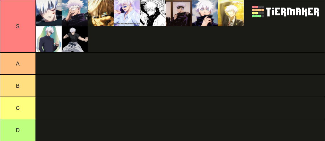 Gojo drip Tier List (Community Rankings) - TierMaker