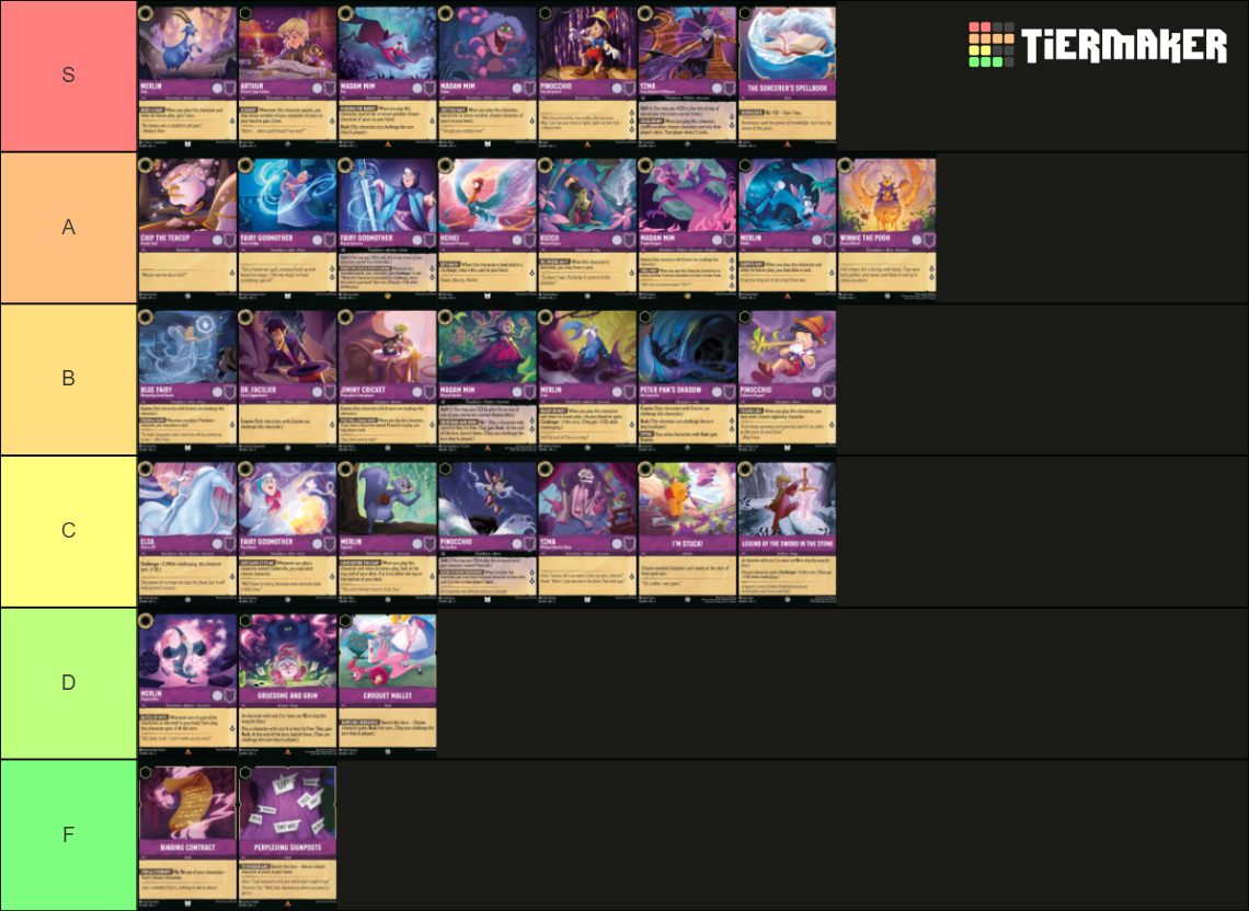 Lorcana (RoTF) (Amethyst) Tier List (Community Rankings) - TierMaker