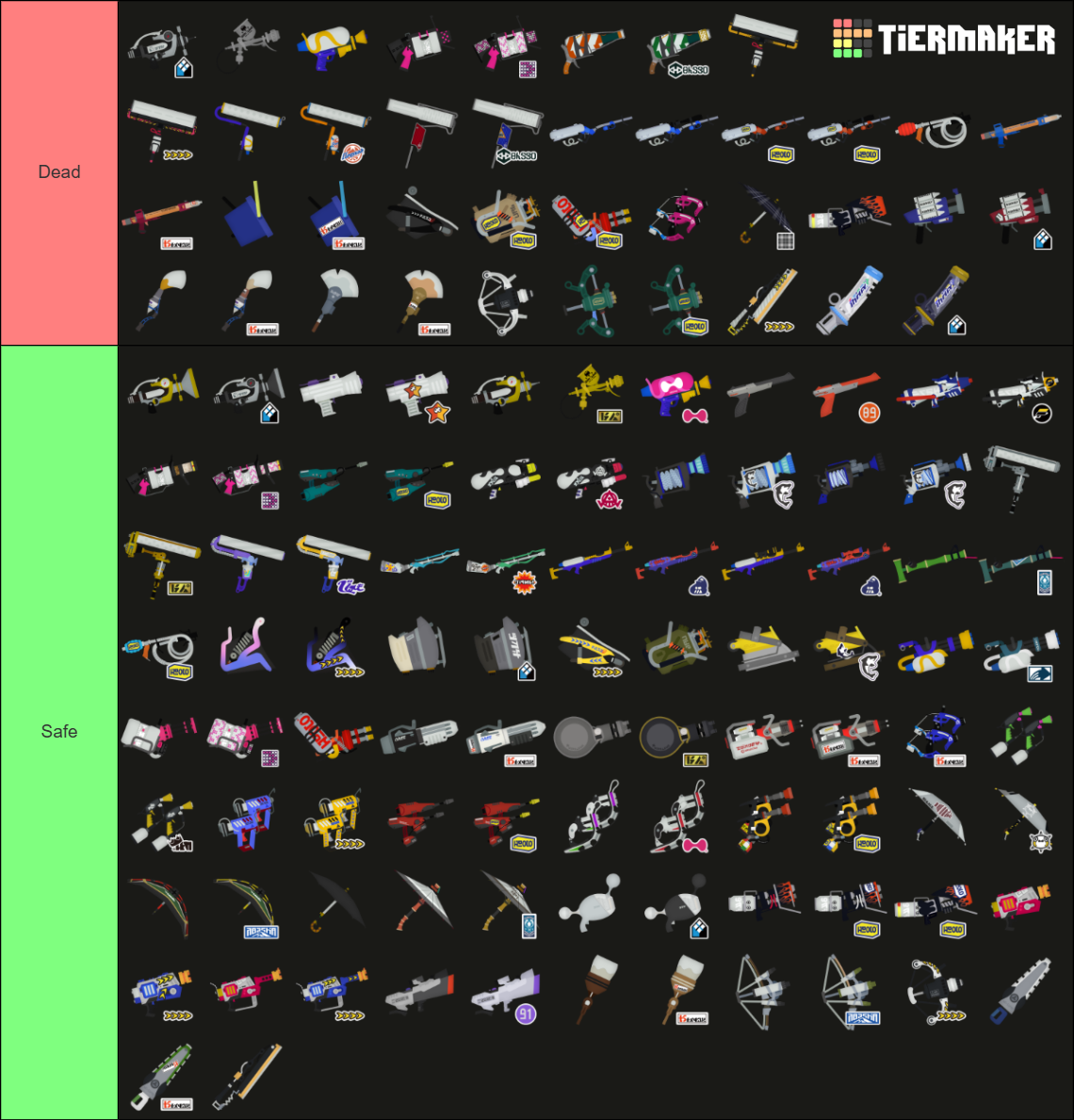 All Splatoon 3 Weapons (Sizzle Season 2024) Tier List (Community ...