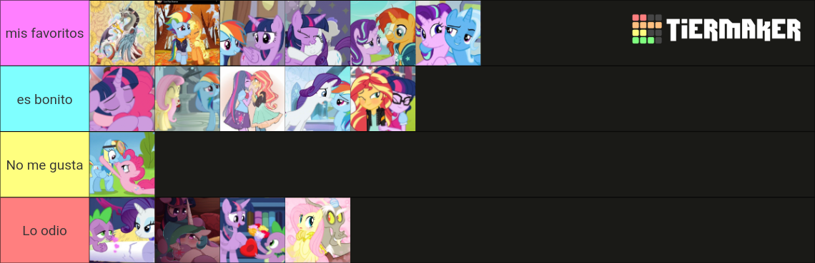 Mlp ships Tier List (Community Rankings) - TierMaker