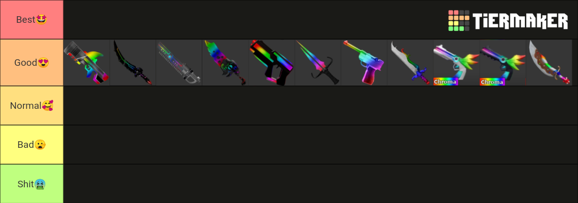 TierList Chroma MM2 Tier List (Community Rankings) - TierMaker